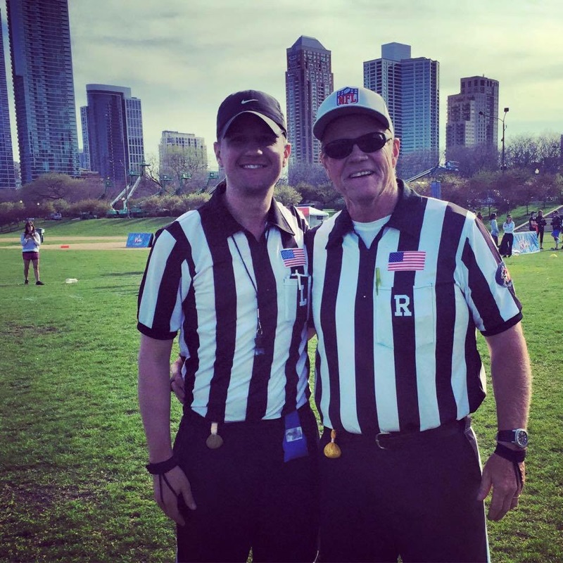 Football Zebras writer Josh Lewis officiating games at the NFL Draft ...