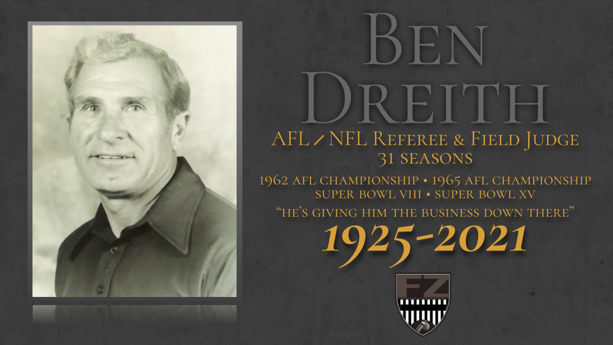 Ben Dreith, the longtime NFL referee widely known to common fans, dies ...