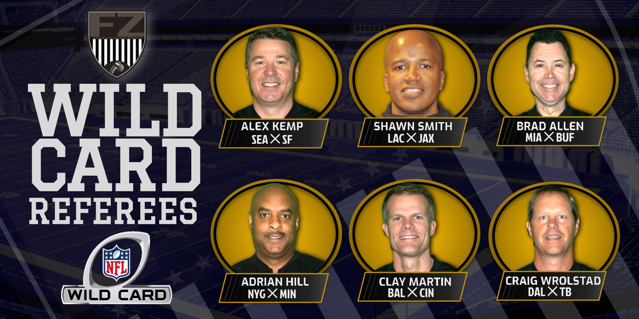 NFL assigns officiating crews for the Wild Card Playoffs – Football Zebras